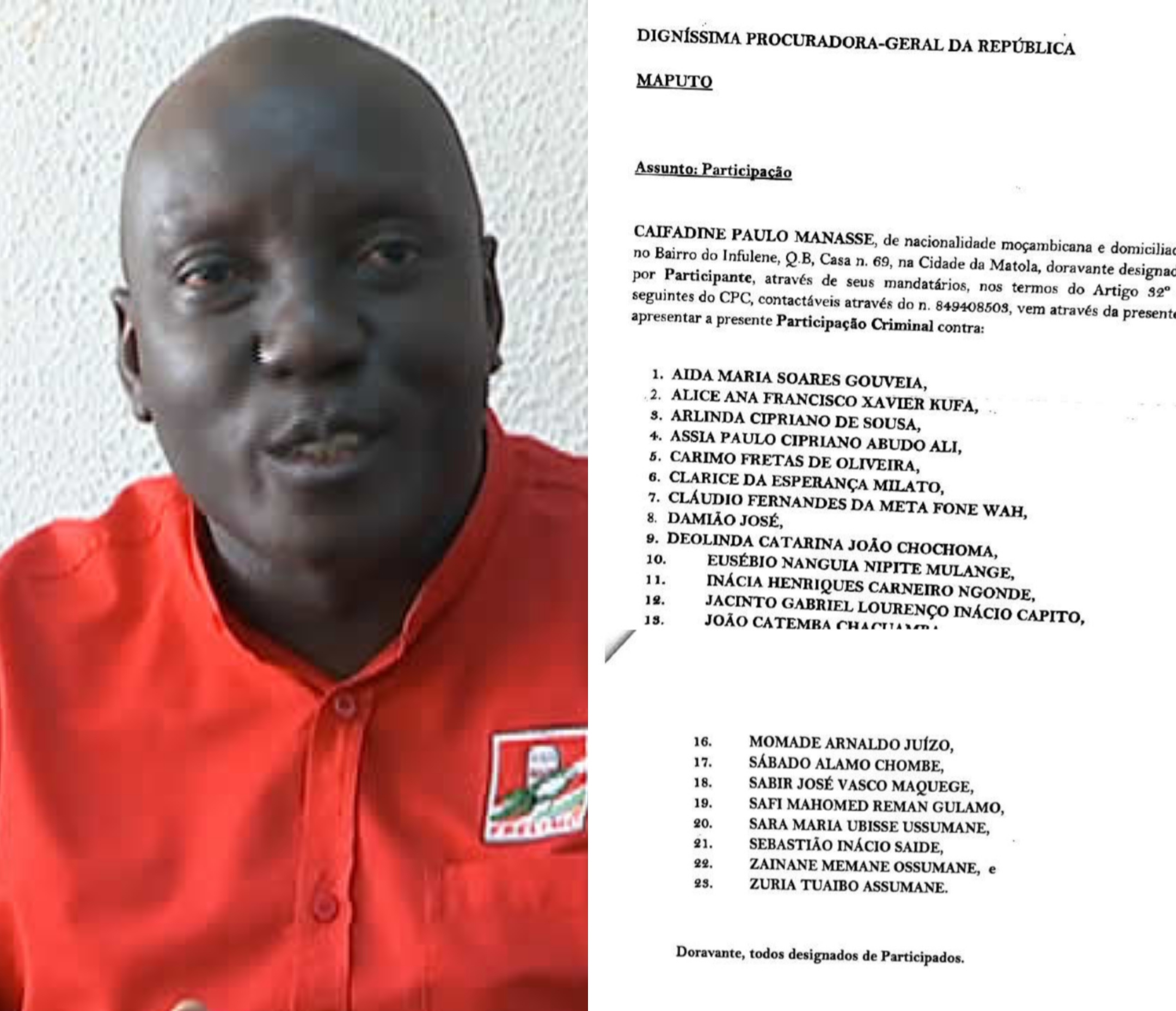 "Volte-face político e jurídico na Frelimo": Caifadine Manasse ressurge no combate e leva 23 ...