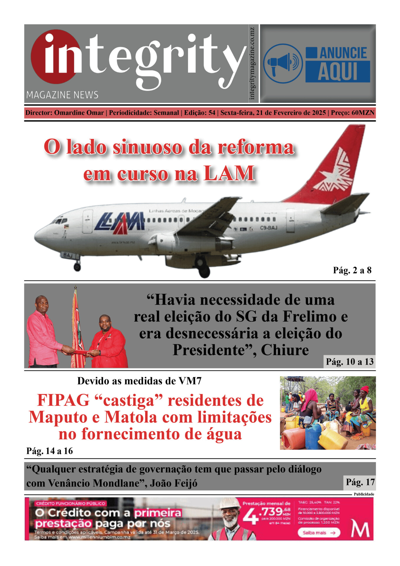 Américo Muchanga é o novo PCA da LAM